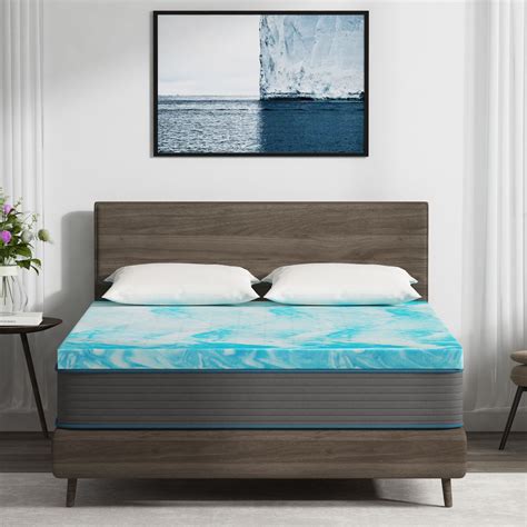 Ego Home 3 Inch Queen Mattress Topper Cooling Gel Memory Foam Mattress