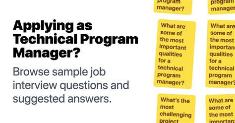 Technical Program Manager Interview Questions
