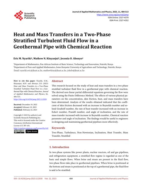 (PDF) Heat and Mass Transfers in a Two-Phase Stratified Turbulent Fluid ...