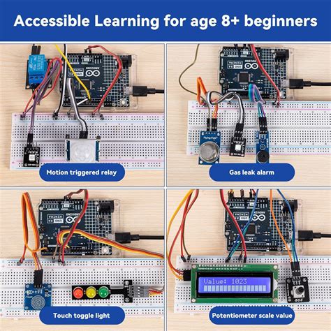 sunfounder kit de sensor definitivo con arduino uno r4 minima smart