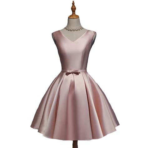 Розовые атласные коктейльные платья Motuonilove Aliexpress