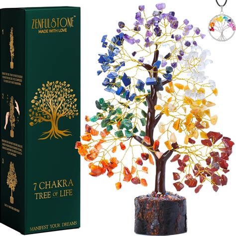 7 Chakra Tree Of Life Crystal Trees For Home Office And