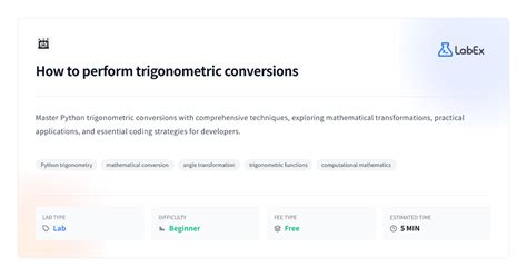 How To Perform Trigonometric Conversions Labex How To Perform Trigonometric Conversions Labex