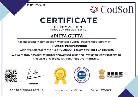 Aditya Gupta On Linkedin Internship Python Codsoft Programming