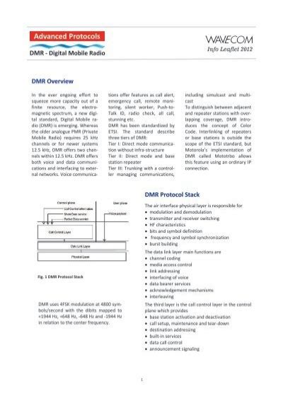 Dmr Wavecom The Reference In Data Decoding