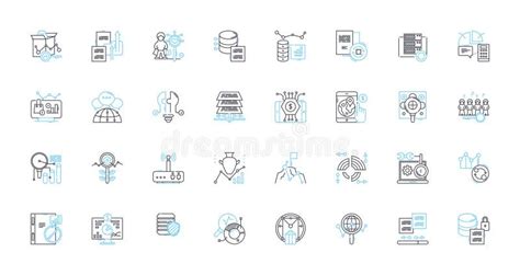 Market Estimation Linear Icons Set Forecasting Analysis Projections