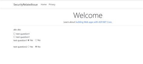 Change My Checkbox Into Radio Buttons Yes No Inside My Asp Net Core Mvc Stack Overflow