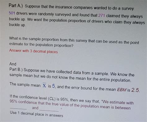 Solved And Part B Suppose We Have Collected Data From A Chegg Com
