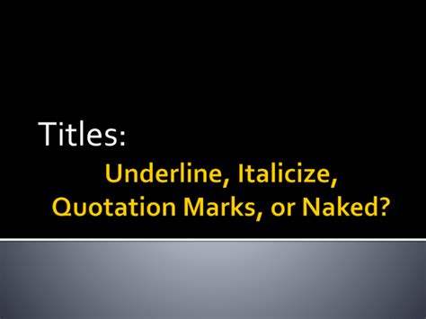 Using Quotation Marks