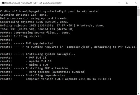 creación de una aplicación en heroku