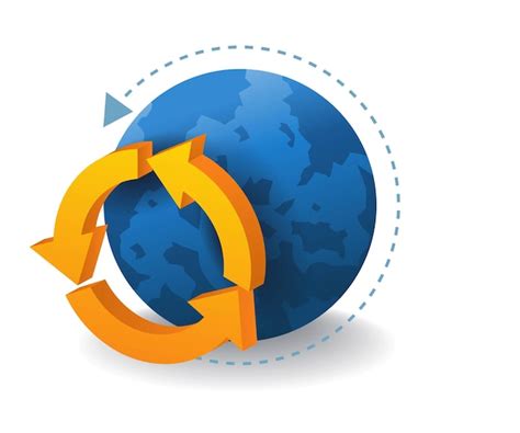 Premium Vector Earth Rotation Circle Flat Isometric 3d Illustration