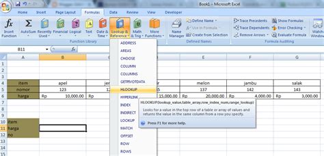 Rumus Hlookup Pada Ms Excel Danhouse