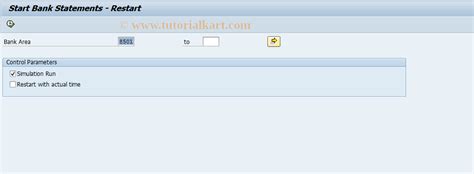 F N SAP Tcode Restart Bank Statement