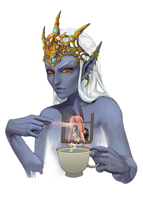 Drow Sprinkling Her Tea By Etcher23 Hentai Foundry