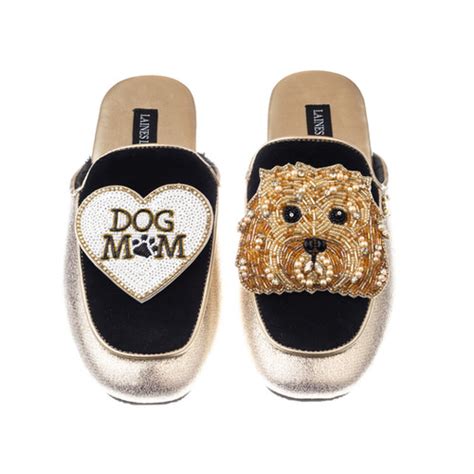 Classic Mules With Enki Doo The Cockapoo And Dog Mum Mom Brooches