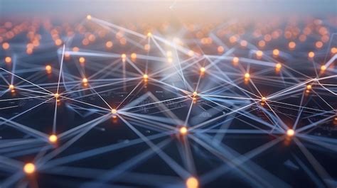 A network visualization concept with data streams flowing through interconnected nodes | Premium ...