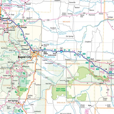South Dakota Road Map Printable Printable Map Of Sioux Falls South