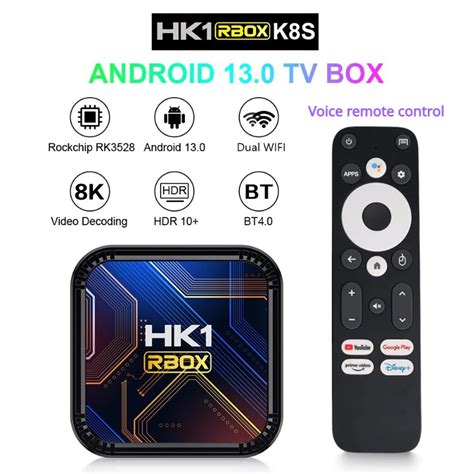 ТВ-приставка HK1 RBOX K8S, Android 13, двойной Wi-Fi, 8K HD, Bluetooth ...