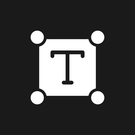 Text Dark Mode Glyph Ui Icon Simple Filled Line Element User Interface Design White