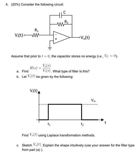 Solved 4 20 Consider The Following Circuit Tmr R1 1
