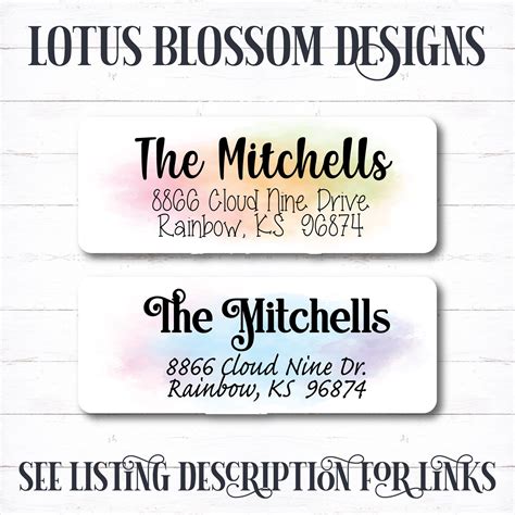 Custom Return Address Labels Personalized Return Return Etsy