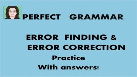 Class 10 Error Correction English Grammar Error Editing Error