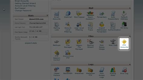 how do i create additional ftp accounts in cpanel help buzinessware