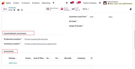 Products In Odoo Sales Odoo V Enterprise Edition Book