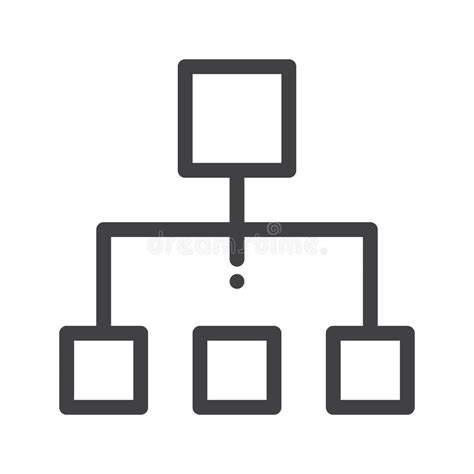Organization Hub Line Icons Collection Management Collaboration Efficiency Centralization