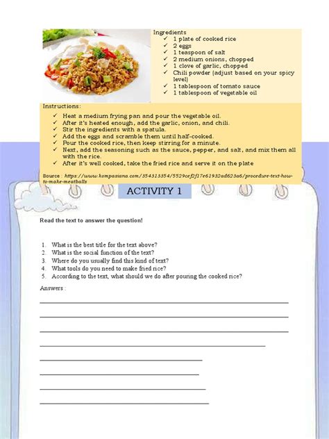 Lkpd Procedure Text Pdf Chili Pepper Garlic
