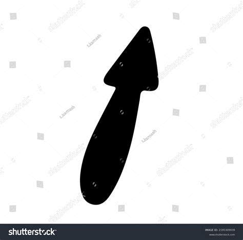 Black Bold Arrow Pointing Black White Stock Vector Royalty Free