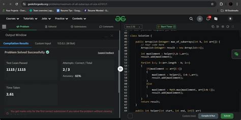 Day 16 Of The Geekstreak2024 Challenge Solved K Sized Subarray Ritik Sapate Posted On The