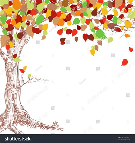 Autumn Tree Background Stock Vector 83023675 Shutterstock