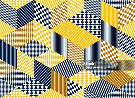 3d 큐브는 원활한 패턴 벡터 배경 마름모 및 라인 차원 블록 건축 및 구조 기하학적 설계 0명에 대한 스톡 벡터 아트 및 기타 이미지 Istock