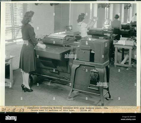 Alphabetic Accounting Machine Equipped With Gang Summary Punch IBM 1940 1941 Stock Photo Alamy
