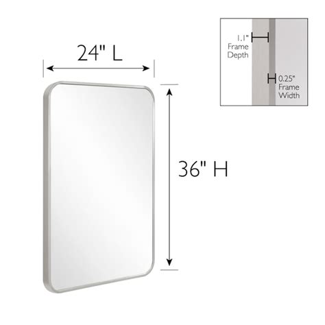 Design House 24 In W X 36 In H Brushed Rectangular Framed Bathroom