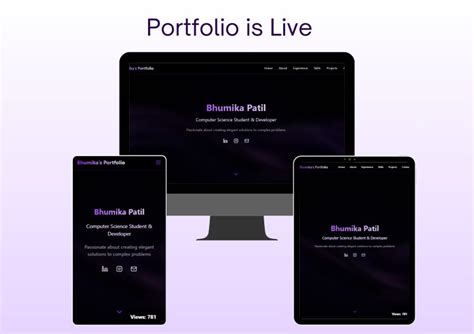 Portfolio Reactjs Typescript Tailwindcss Expressjs Mongodb Vercel Bhumika Patil