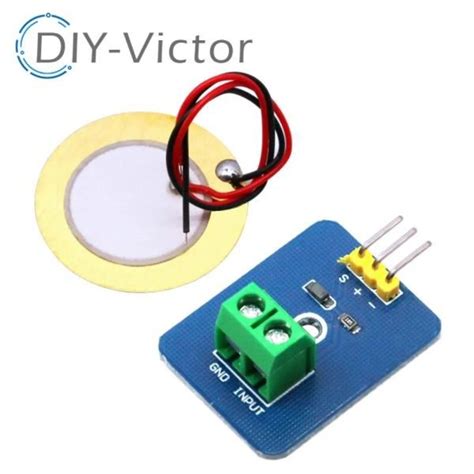 Diy 키트 세라믹 피에조 진동 센서 모듈 아날로그 컨트롤러 전자 부품 용품 Arduino Uno R3 33v 5v 한개옵션