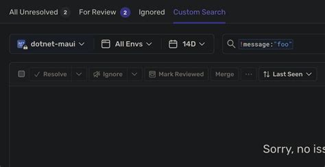 Negation Operator Not Working For Message Search On Issues Page
