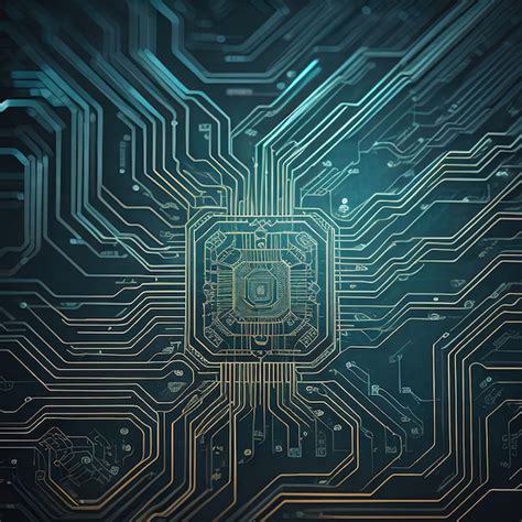 Premium Ai Image Circuit Board Background Technology Concept 3d Rendering Toned Image