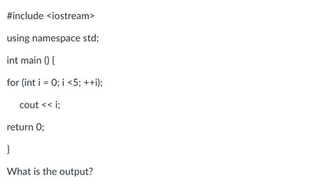 Solved Include Using Namespace Std Int Main For Int Chegg