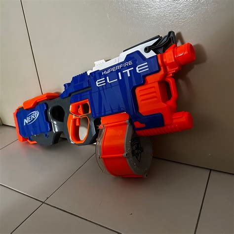 Nerf Elite Hyperfire With Magazine Hobbies And Toys Toys And Games On Carousell