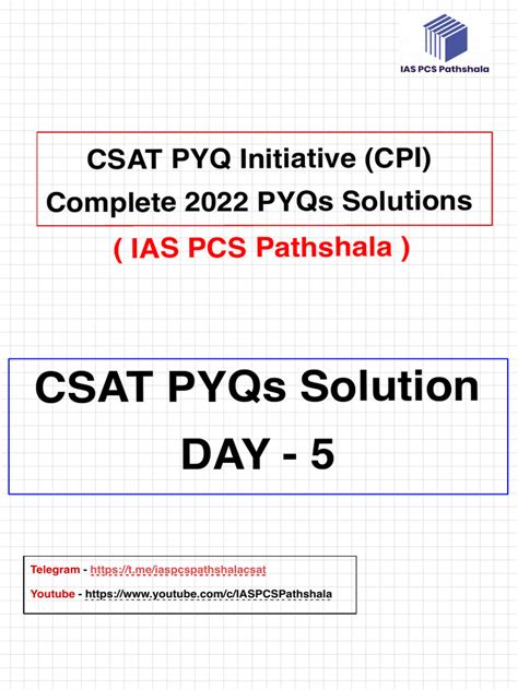 Csat Pyq Initiative Complete 2022 Solutions Pdf Arithmetic Mathematics