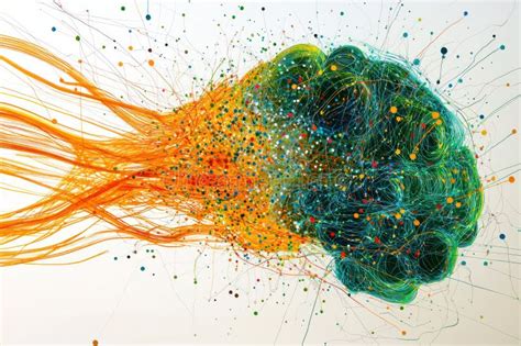 Visually Striking Image Of Large Language Model Neural Network With Vibrant Data Streams