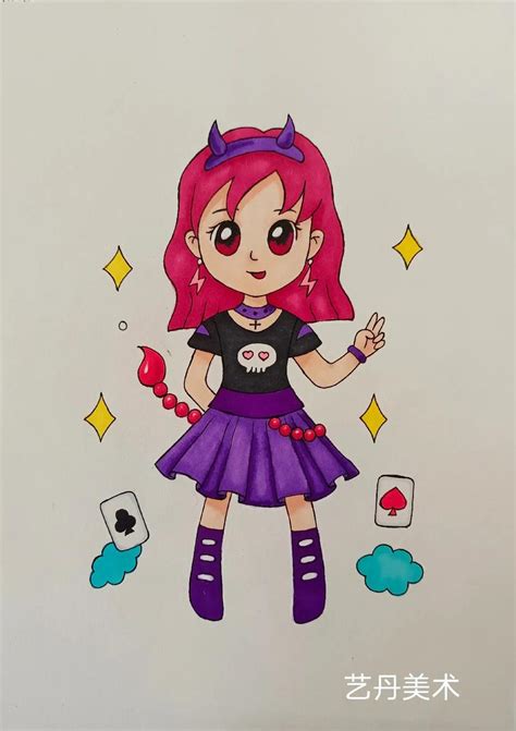 美丽少女简笔画 美丽少女简笔画全身12星座 苗苗知道