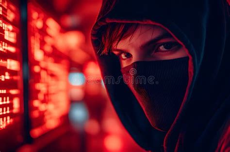 A Dramatic Portrait Of A Hacker Their Face Partially Obscured By The Shadow Of A Hood