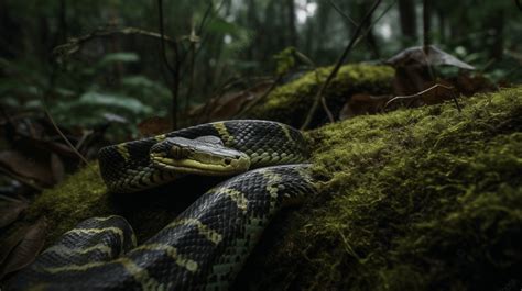 그림은 숲에서 뱀과 이끼를 보여줍니다 Aodaishou 뱀 뱀 고화질 사진 사진 뱀 배경 일러스트 및 사진 무료 다운로드 Pngtree