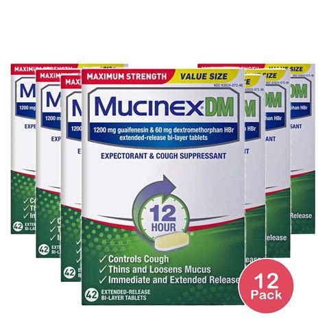 Mucinex Dm 12 Hr Maximum Strength Chest Congestion Expectorant And Cough