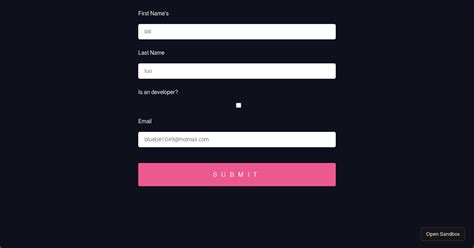 React Hook Form Handlesubmit V7 Forked Codesandbox