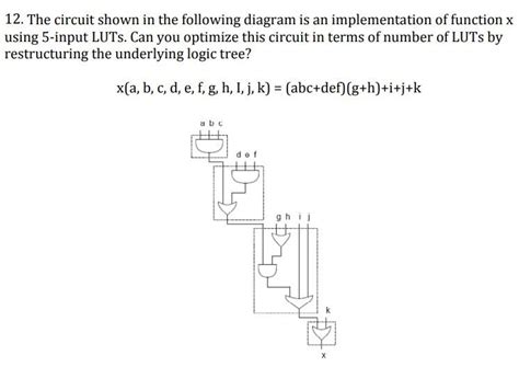 Solved 12 The Circuit Shown In The Following Diagram Is An